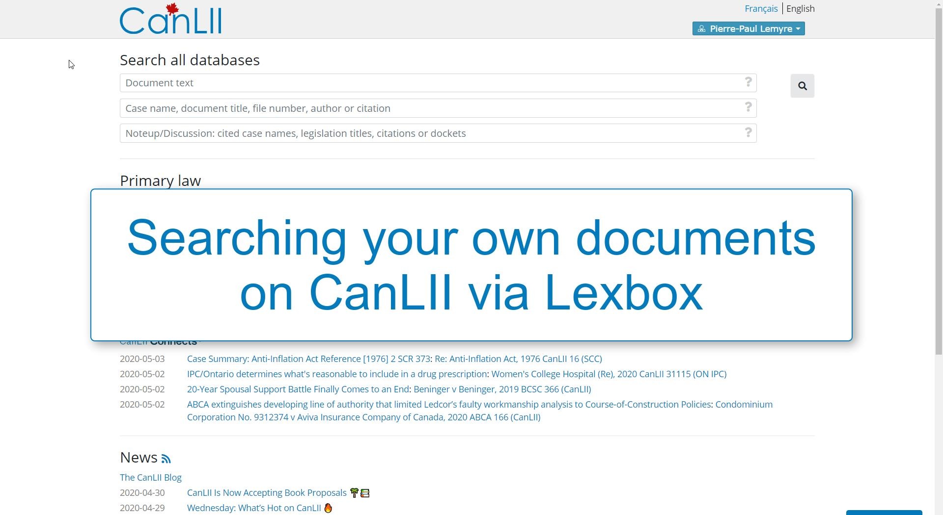 Connecting Public and Private Legal Information - Lexum
